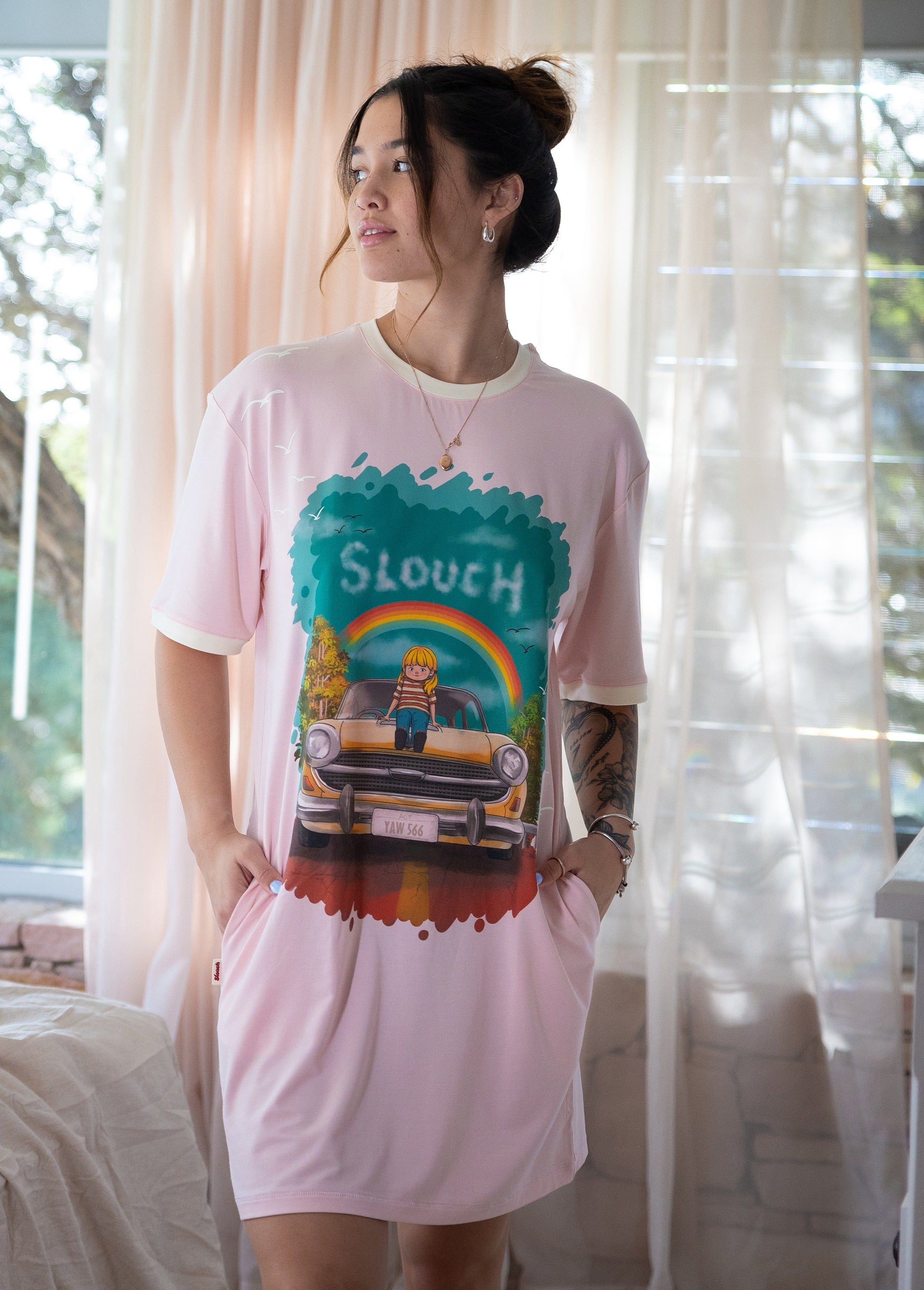 Slouch Potato - Retro Sleep Tee - Womens Pyjama T-Shirt - super soft fabric